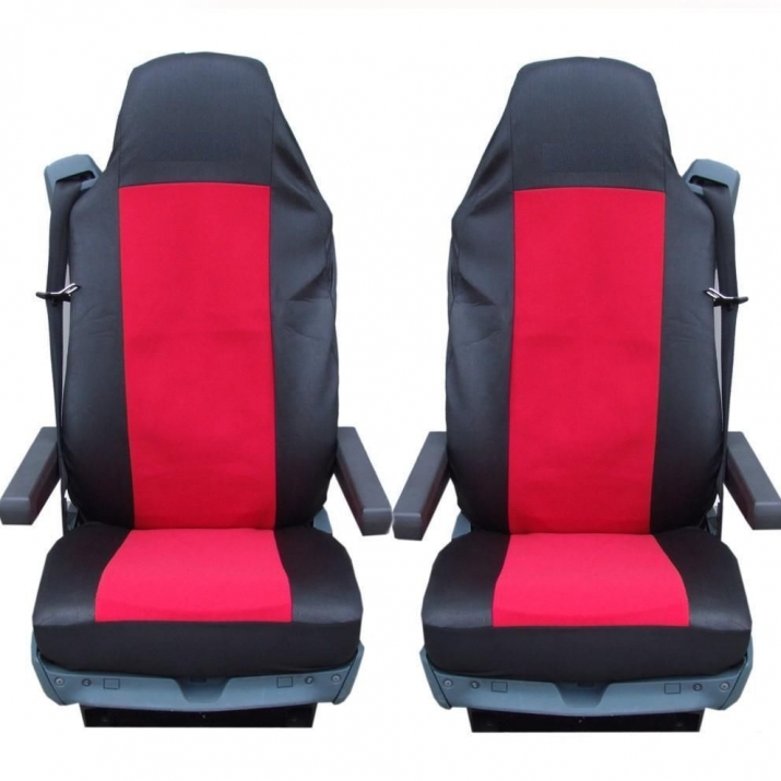 Калъф/тапицерия за седалки Flexzon за MERCEDES AXOR, ATEGO, ACTROS, Червени | Flexzon.com