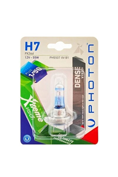 1 брой халогенна крушка H7 Х7 +150% 12V 55W PX26D в блистер DENSE VISION PHOTON | Flexzon.com