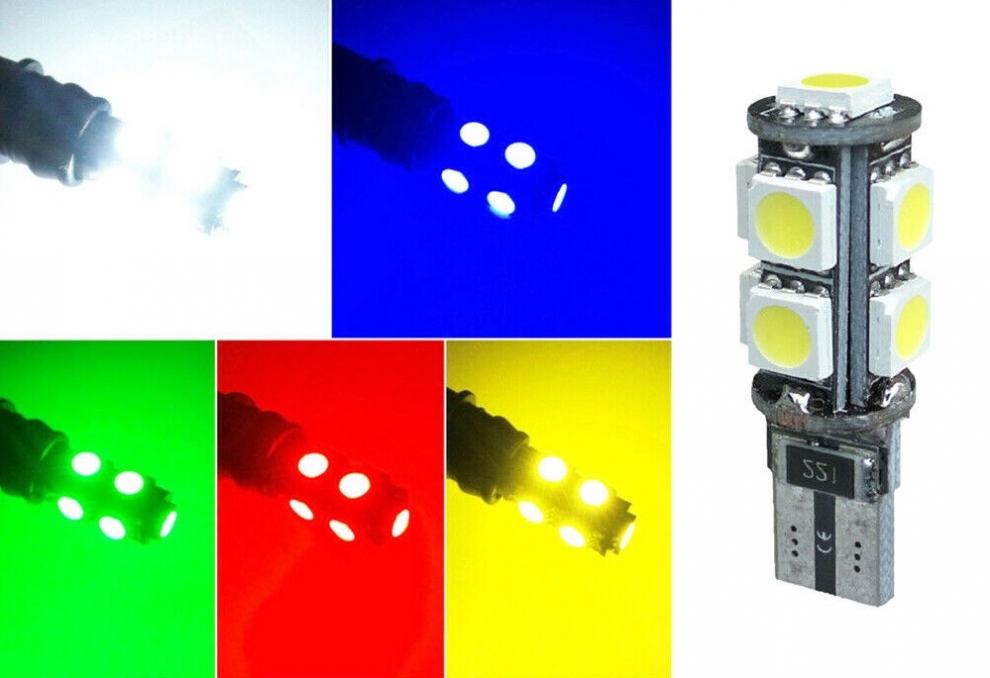 LED Лед Диодни Крушки За Габарит, Т10-5050 W5W, 9 SMD, 12V, 5 Цвята Светлина | Flexzon.com