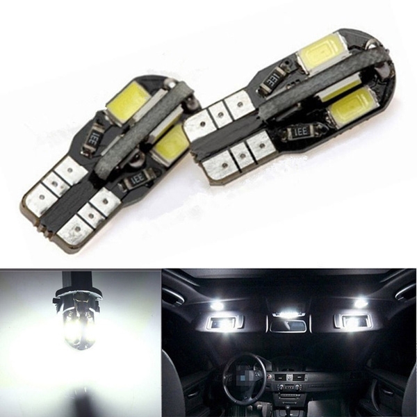 Лед Крушки За Габарит, Т10 W5W LED 8 SMD 5730, Canbus, 12V, Бяла Светлина | Flexzon.com