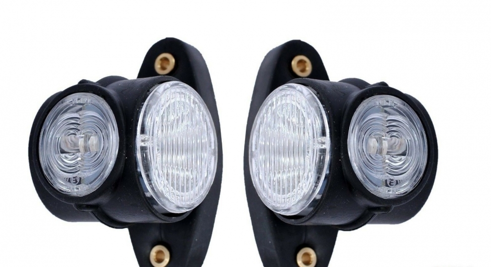 Комплект от 2бр LED Лед габарити светлини тип рогче за камион ремарке тир бус 12V-24V | Flexzon.com