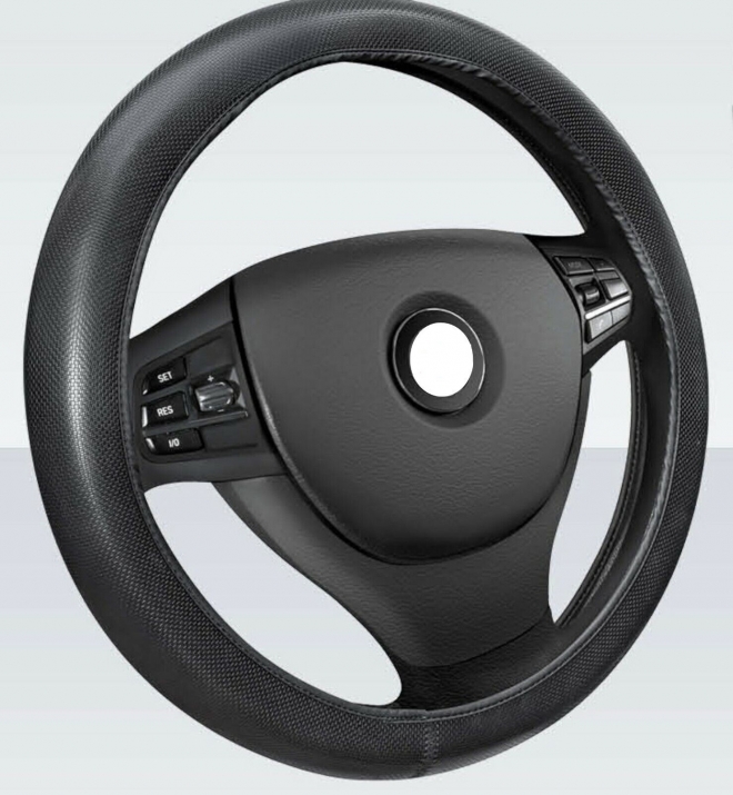 Калъф За Волан От Еко Кожа - Универсален 37-38см - Черен Цвят | Flexzon.com