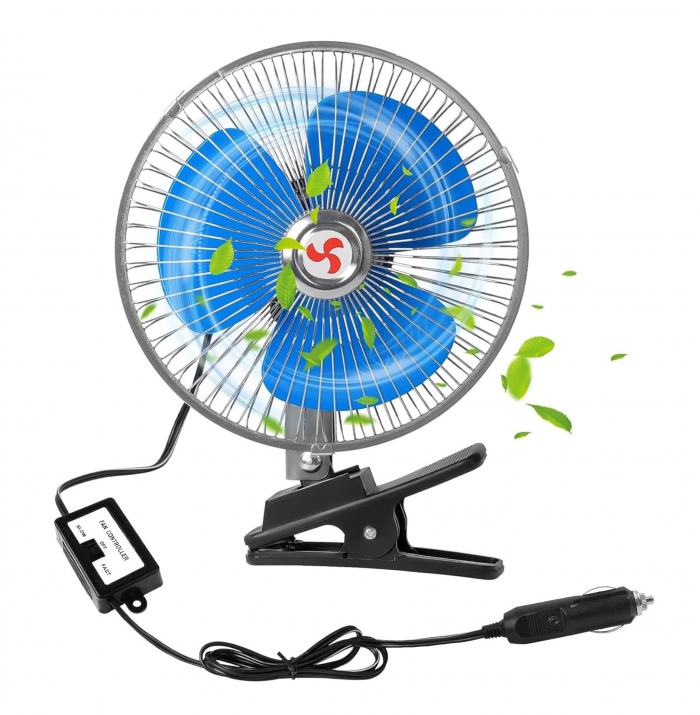 12V 20 cm 8'' инча вентилатор за автомобил с клипс щипка | Flexzon.com