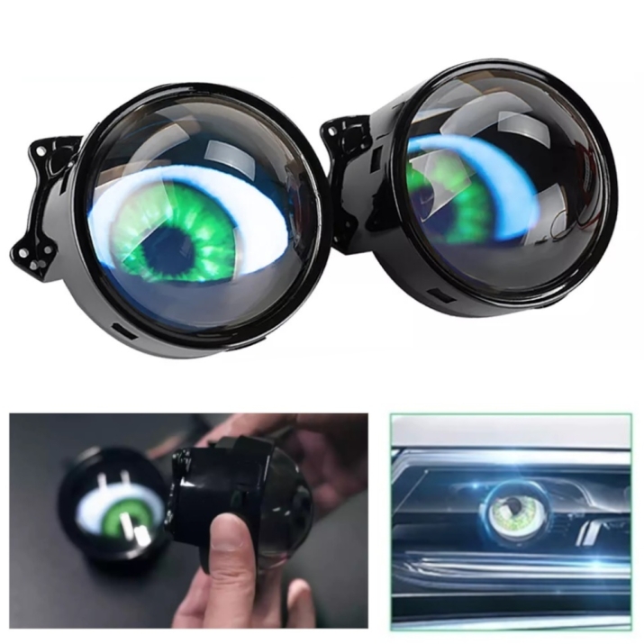 Комплект 3D LED фарове халогени дяволски очи Devil Eyes 12V | Flexzon.com