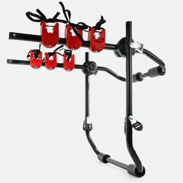 Универсален вело багажник за 3 велосипеда до 40 кг за монтаж на задна врата / багажник на ...