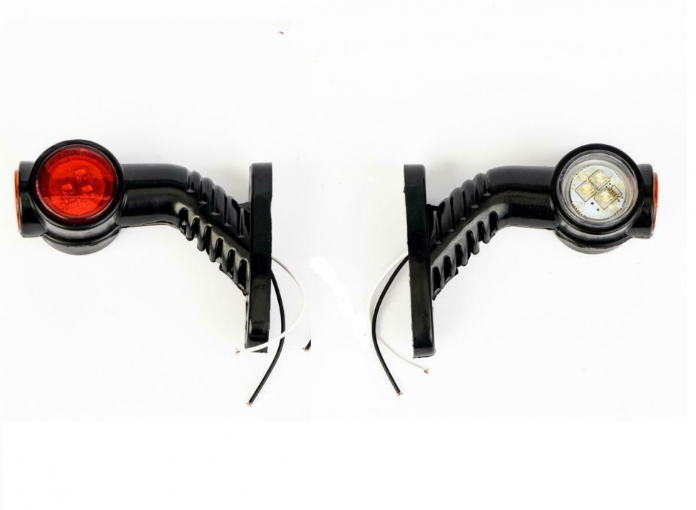 Комплект от 2 броя Рогчета, Гумени Странични Маркери, Габаритни Светлини за Камион ТИР Ремарке ...